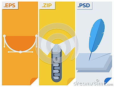 File Types Vector Icons And Formats Labels File System Icons ...