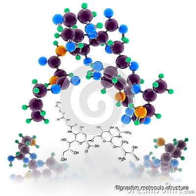 Filgrastim Molecule Structure Royalty-Free Stock Image | CartoonDealer ...