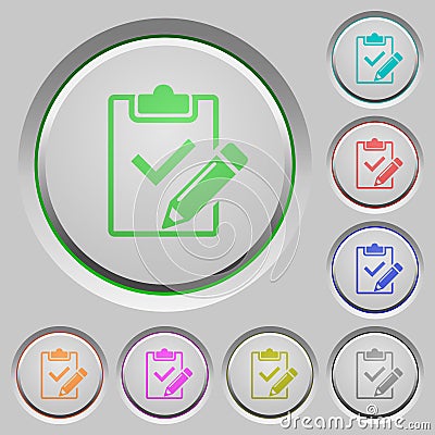 Fill Out Checklist Push Buttons Vector Illustration | CartoonDealer.com ...