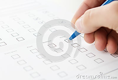 Filling Out The Questionnaire Stock Photo - Image: 22622820