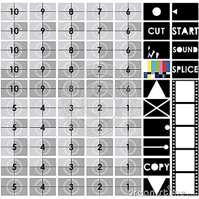 Grunge movie countdown stock vector. Illustration of film - 3568772
