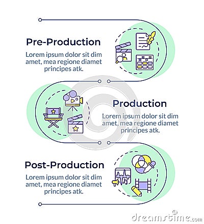 Film Production Phase Infographic Vertical Sequence Vector Illustration ...