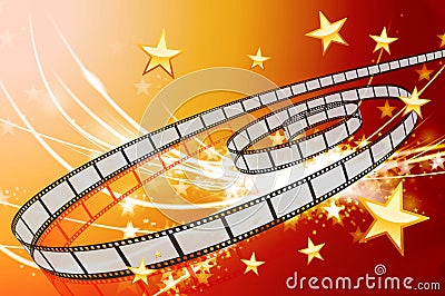 Film Reel On Abstract Modern Light Background Stock Photography ...
