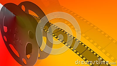 Animation of a Film Reel Announcing a Movie Stock Video - Video of ...