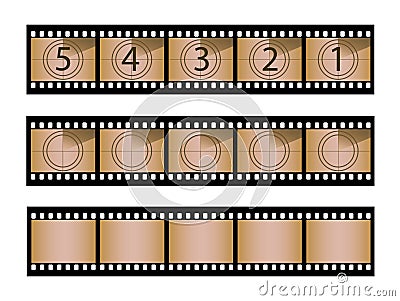 Grunge movie countdown stock vector. Illustration of film - 3568772
