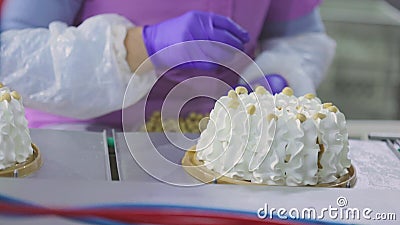 The Final Step in Making the Cake. Completion of the Cake at the ...