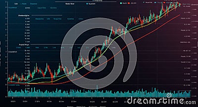 A Financial Chart Displaying A Steadily Rising Trend, Showcasing A ...