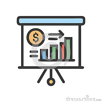 Financial Projections Icon For Forecasting Cartoon Vector ...