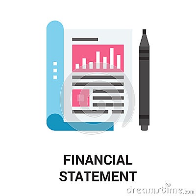 Financial Statement Icon Concept Stock Vector - Image: 82401670
