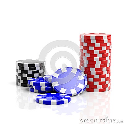 Poker chips stock illustration. Illustration of isolated - 11324662