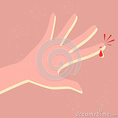 Finger With Blood Stock Vector - Image: 41708370