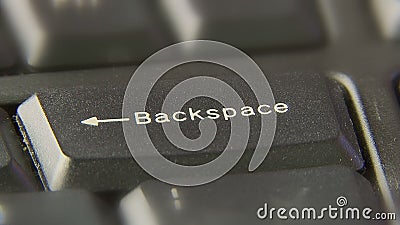 Finger Press Push Backspace Button Stock Video - Video of change ...