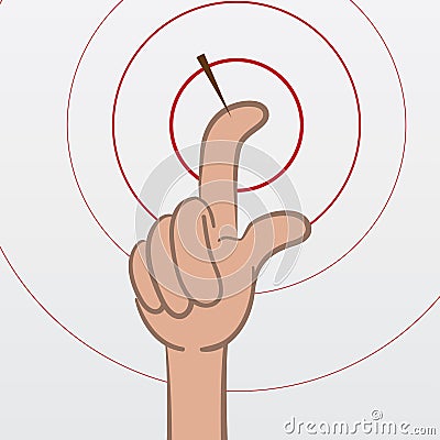 Finger Splinter Cartoon Vector | CartoonDealer.com #36955805