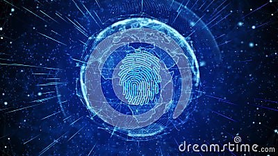 Fingerprint Digital Global Technology World Network Connections ...