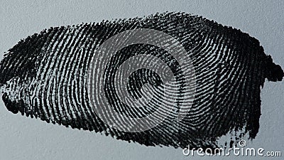 Fingerprint on white paper stock footage. Video of archetype - 84706818