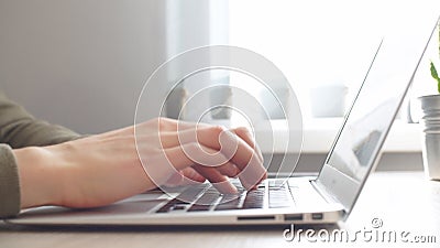 Fingers Tapping Keyboard Notebook Laptop Computer. Stock Footage ...