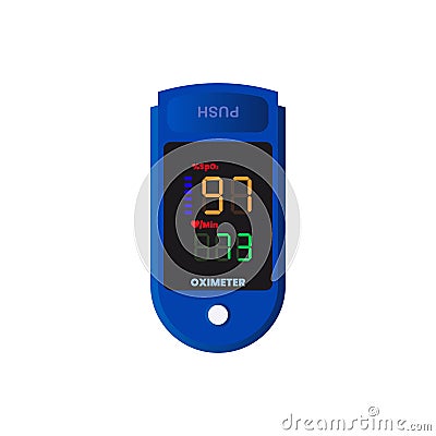 Fingertip Pulse Oximeter Cartoon Vector | CartoonDealer.com #249862577