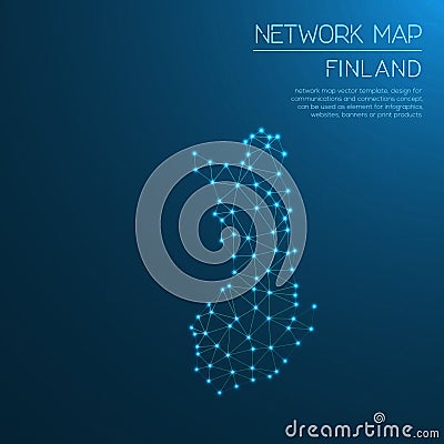 Finland Network Map. Vector Illustration | CartoonDealer.com #90762857