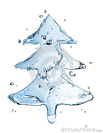 Fir Tree From Water Splash Stock Photo | CartoonDealer.com #16380583