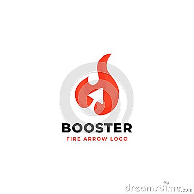 Fire Arrow Vector Logo Design. Flame Symbol With Arrow Icon For Power ...