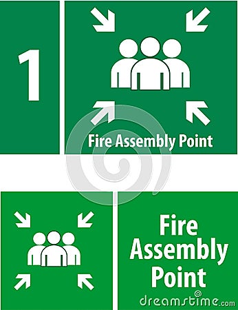 Fire Assembly Point Sign Stock Photo | CartoonDealer.com #48459984