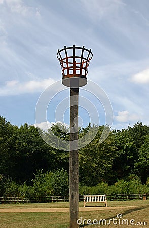 Fire Beacon In A Park Royalty-Free Stock Image | CartoonDealer.com ...