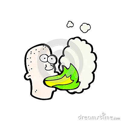 Fire Breathing Head Cartoon Vector Illustration | CartoonDealer.com ...