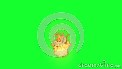 Fire Burning on Green Screen Background Stock Video - Video of burning ...