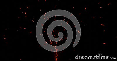 Fire Burning Embers Ash Particles Stock Footage - Video of embers, glow ...