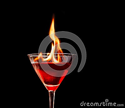 Fire Cocktail Stock Photos - Image: 27610433