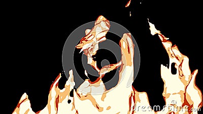 Fire 2D Animation with Alpha Channel Version 03 Stock Video - Video of ...