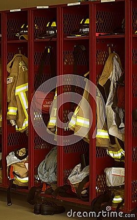 Fire Department Lockers Stock Photos - Image: 1066823