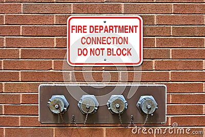 Fire Department Standpipe Connection Stock Photo - Image: 15778140