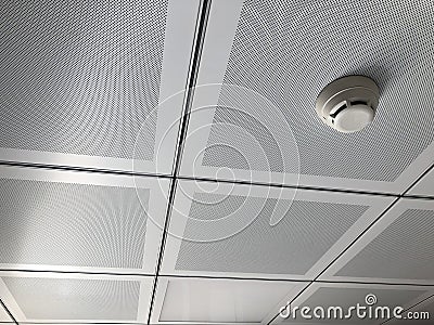 Fire Detector At False Ceiling. Fire Alarm System Royalty-Free Stock ...