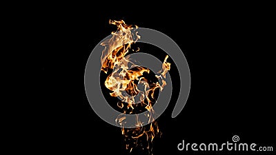 Fire Flames On Black Background. Fire On Black Background Isolated ...