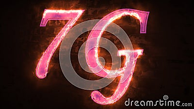 Fire 7G High Speed Network Technology Concept By Fire Light Lines Speed ...