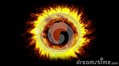 Fire Globe_Flame_LOOP stock video. Video of dark, environmental - 59211165