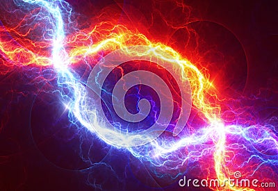 Fire And Ice Abstract Lightning Background Stock Image | CartoonDealer ...
