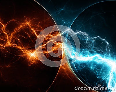 Fire And Ice Lightning Stock Photos - Image: 25462163