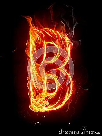 Fire Letter B Stock Photo | CartoonDealer.com #7197600