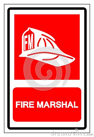 Fire Marshal Symbol Sign ,Vector Illustration, Isolate on White ...
