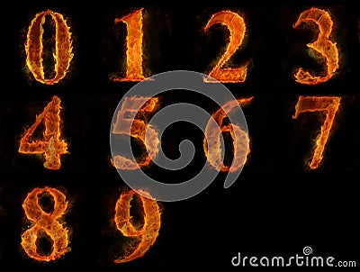 Fire Numbers Stock Image - Image: 23908611