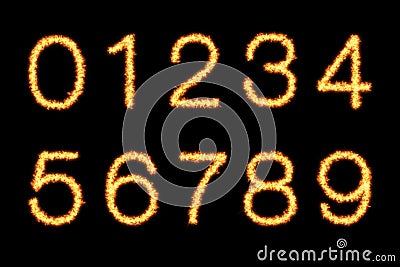 Fire Numbers Royalty-Free Stock Photography | CartoonDealer.com #74660567