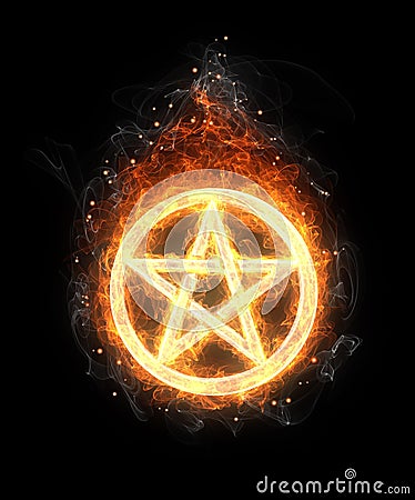 Fire Pentagram Stock Illustration - Image: 56011797