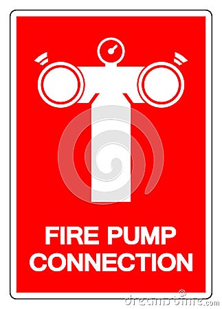 Fire Pump Connection Symbol Sign ,Vector Illustration, Isolate On White ...