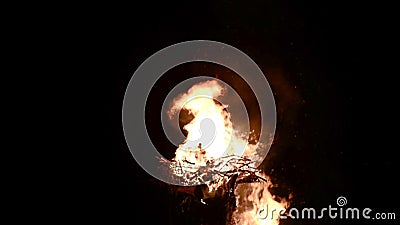 Fire Pyre, Burning Witch, Tree Branch Campfire Bonfire Flame Stock ...