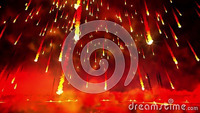 Fire rain loop stock video. Video of disaster, hell, earth - 39852861