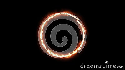 Fire of Ring Loop Animation Stock Footage - Video of animation ...