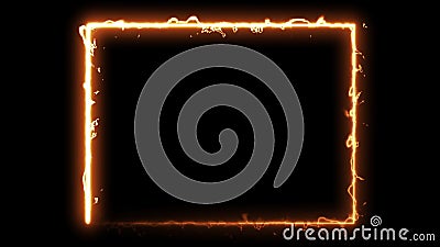 Fire square stock footage. Video of energy, abstract - 260303608