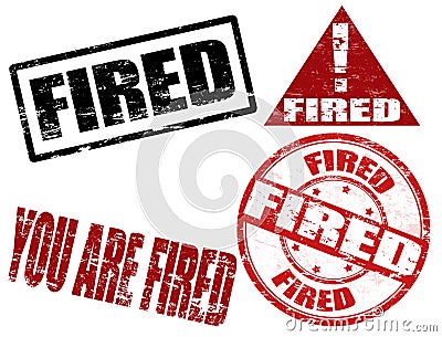 Fired Stamps Cartoon Vector | CartoonDealer.com #17717649